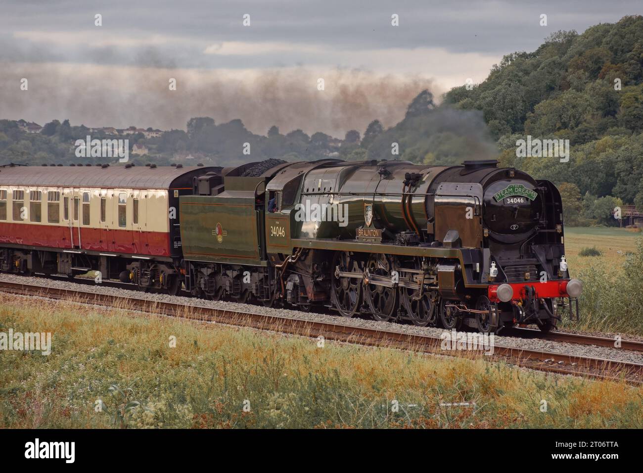 Steam Train 34046 Braunton with the Steam Dreams Rail Company's ...