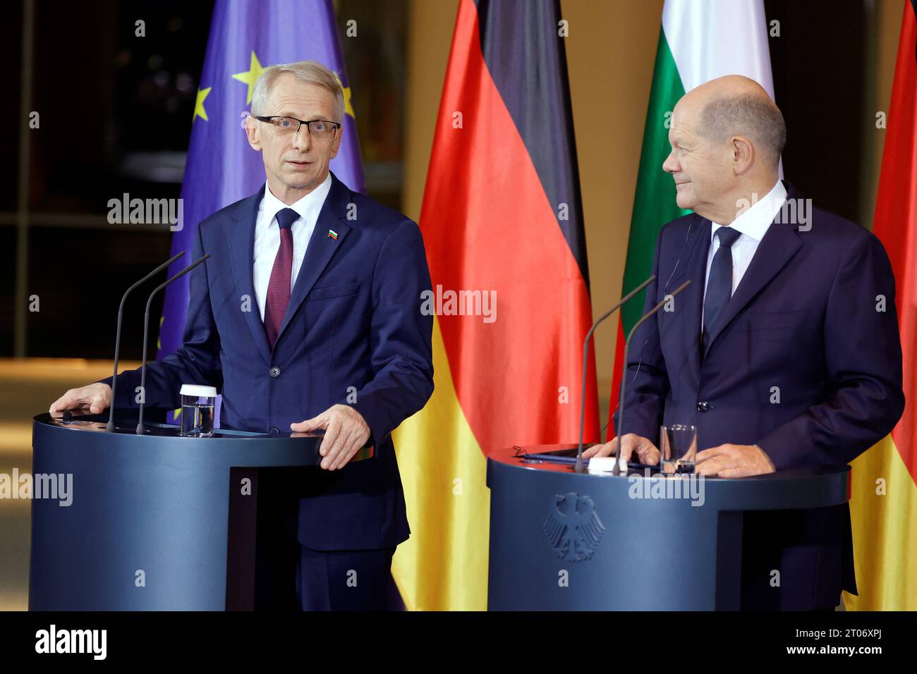 Nikolaj Denkow, Ministerpräsident von Bulgarien, Bundeskanzler Olaf ...