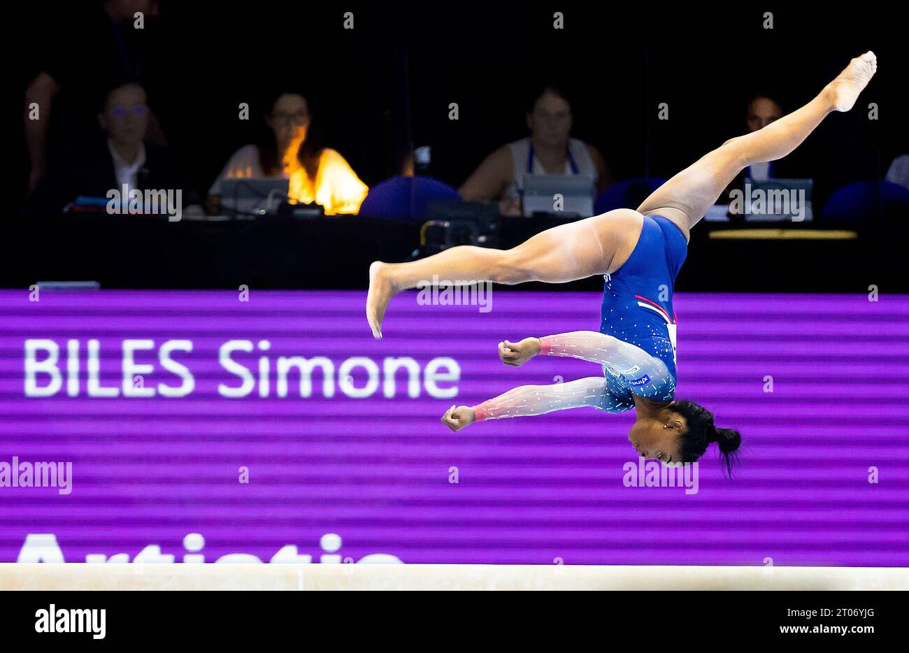 ANTWERP - Gymnast Simone Biles in action during the team final at the ...