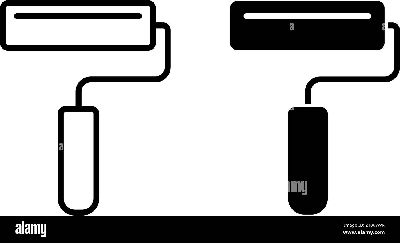 Wall roller icon hi-res stock photography and images - Alamy