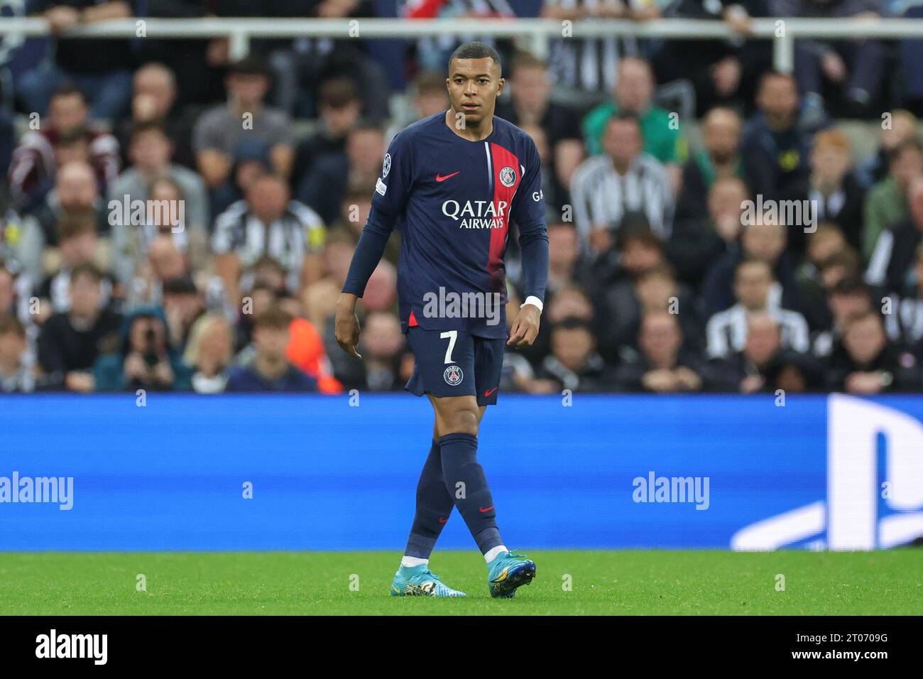 Kylian Mbappé #7 of Paris Saint-Germain during the UEFA Champions ...
