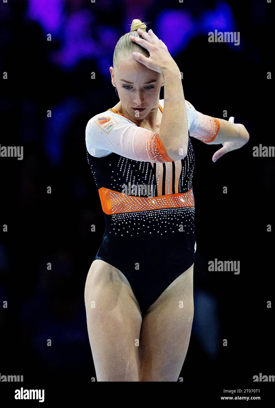 ANTWERP - Gymnast Sanne Wevers in action during the team final at the ...