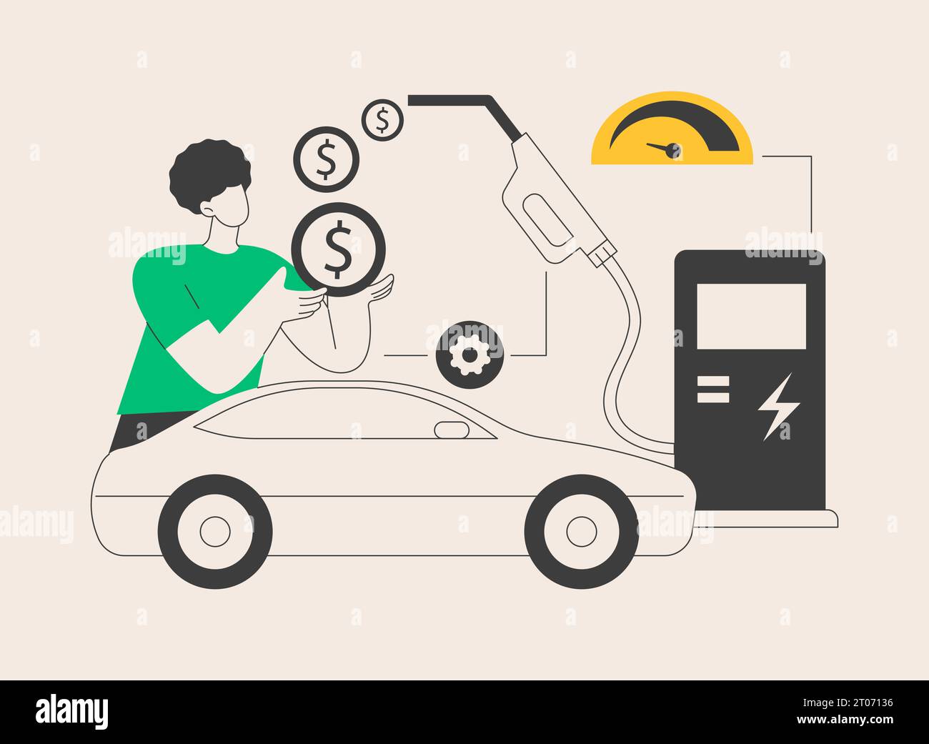 Fuel economy abstract concept vector illustration Stock Vector Image ...