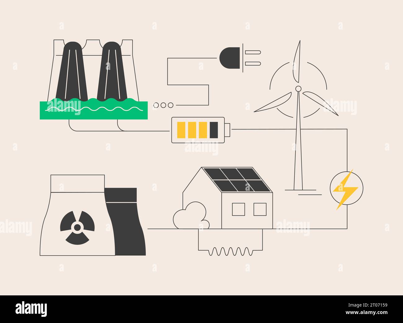 Alternative energy abstract concept vector illustration Stock Vector ...