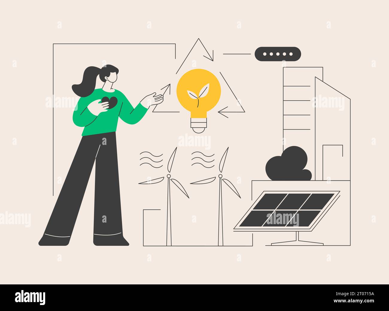 Sustainable energy abstract concept vector illustration Stock Vector ...