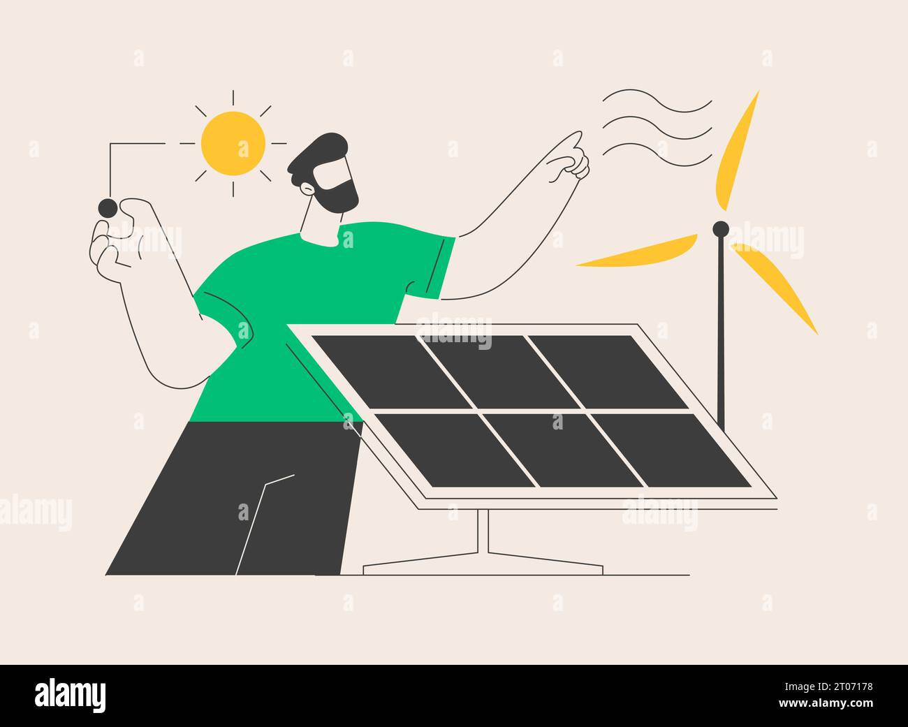 Renewable energy abstract concept vector illustration Stock Vector ...