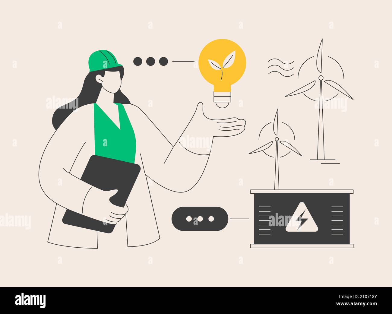 Wind power abstract concept vector illustration Stock Vector Image ...