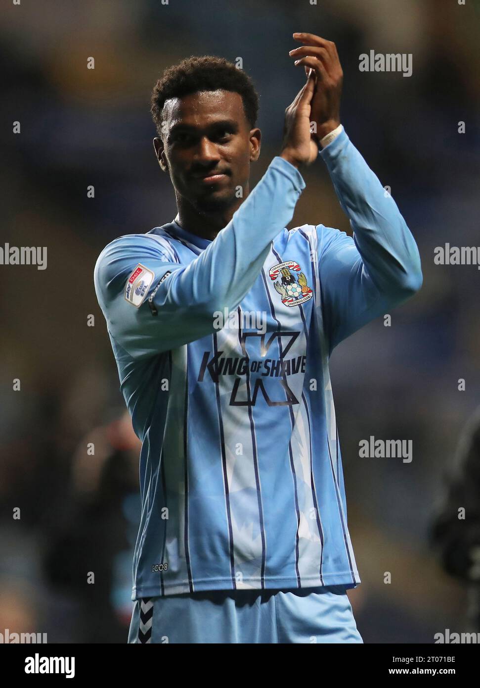 Coventry City's Haji Wright applauds the fans after the Sky Bet ...