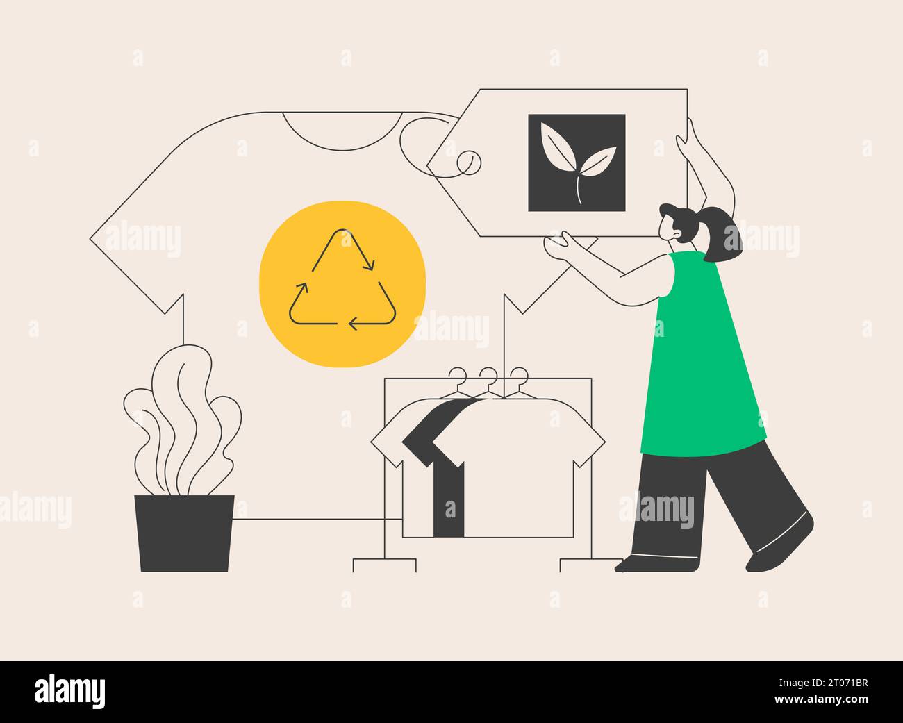 Sustainable fashion abstract concept vector illustration Stock Vector ...