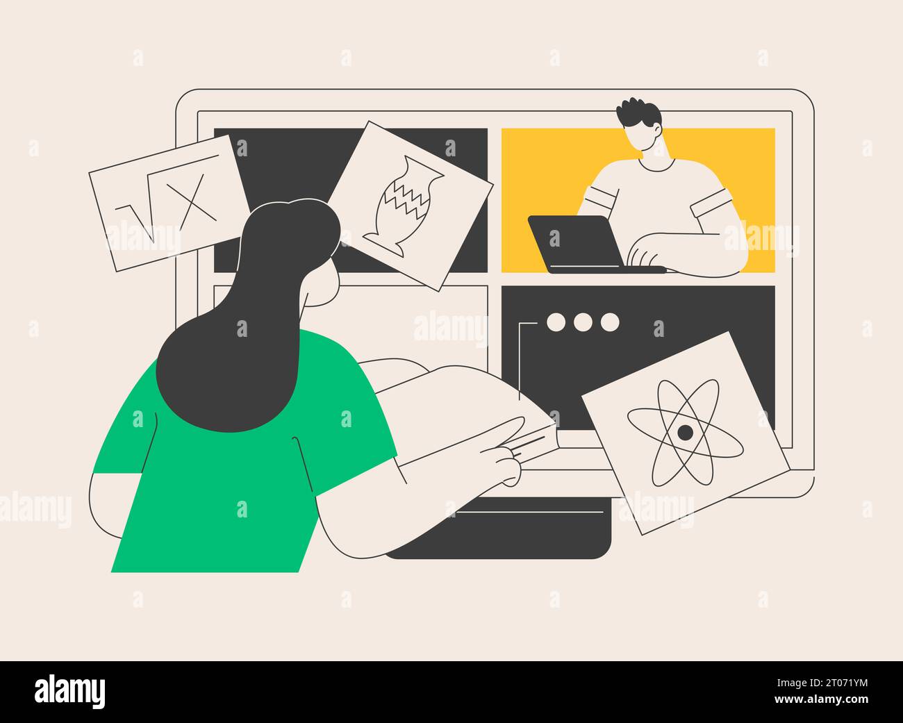 Digital learning abstract concept vector illustration Stock Vector ...