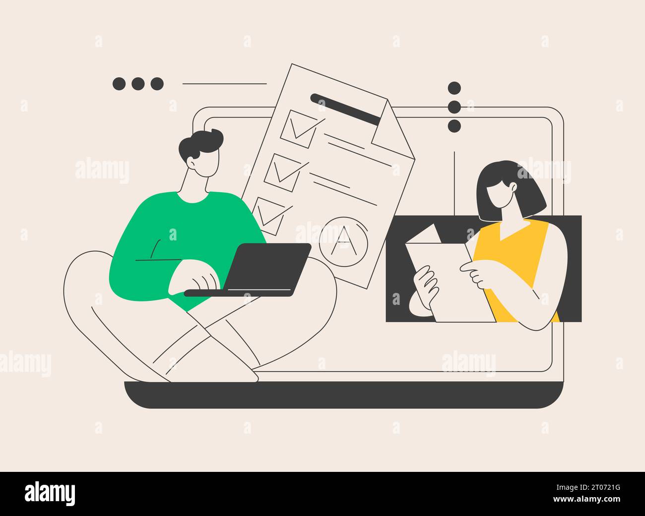 Online tutor abstract concept vector illustration Stock Vector Image ...