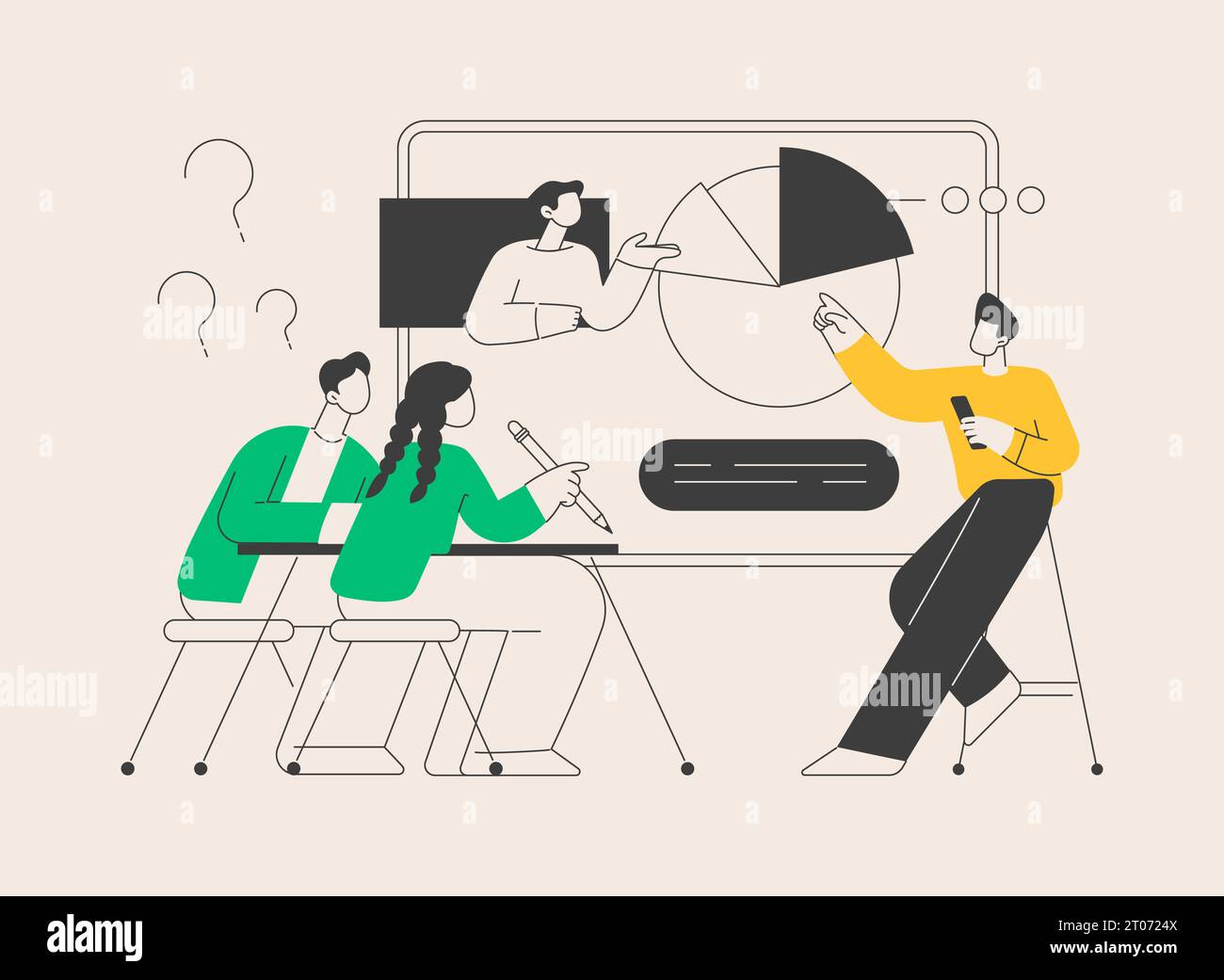 Digital classroom abstract concept vector illustration Stock Vector ...