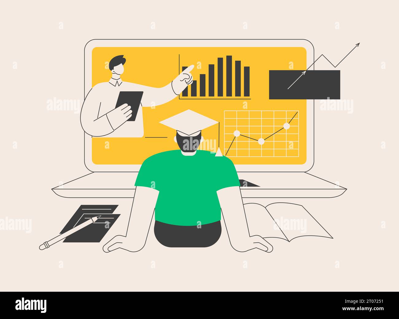 Online teaching abstract concept vector illustration Stock Vector Image ...
