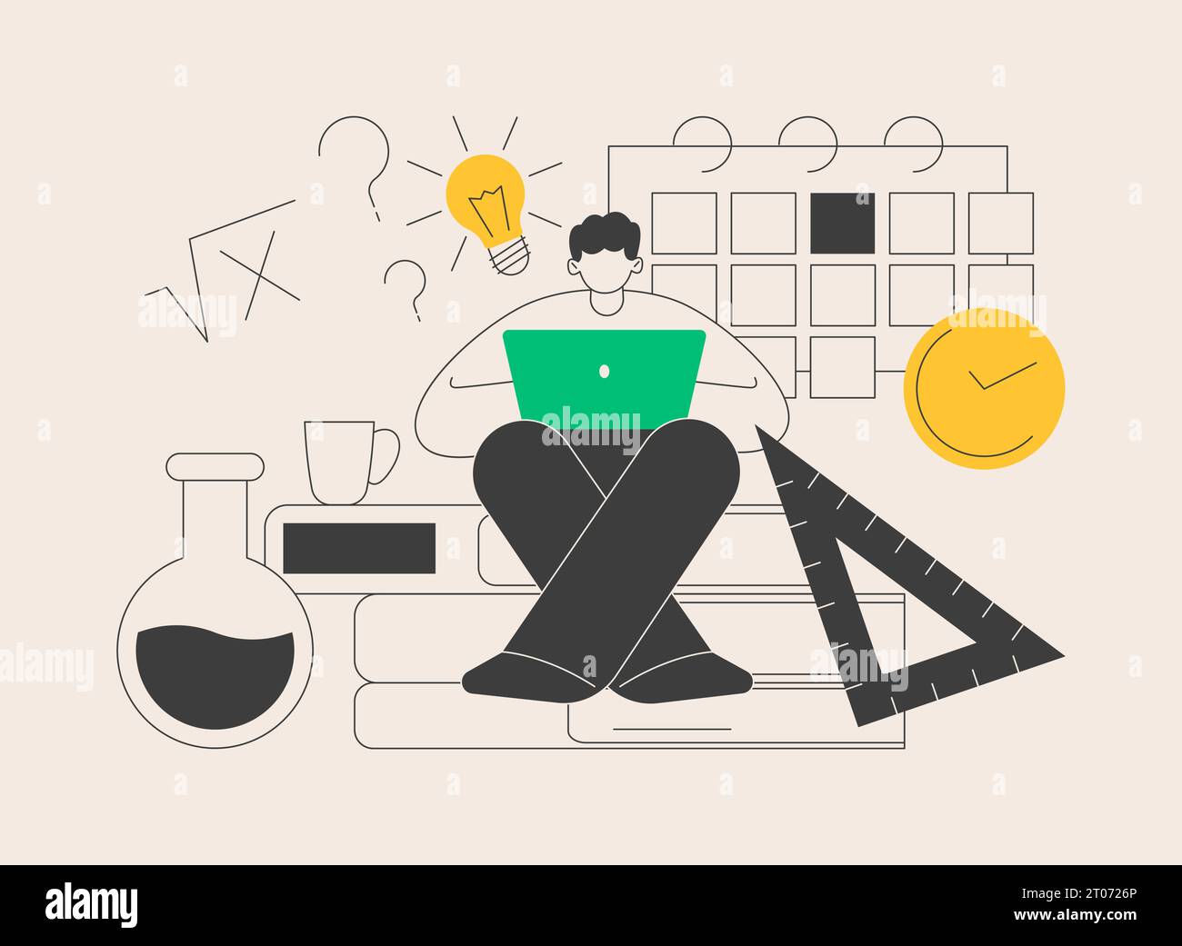 Learning abstract concept vector illustration Stock Vector Image & Art ...