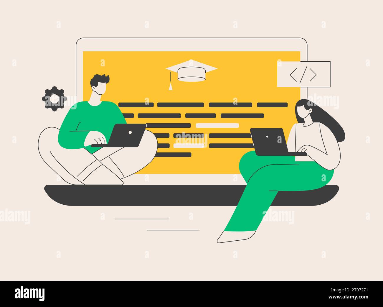 Coding workshop abstract concept vector illustration Stock Vector Image ...