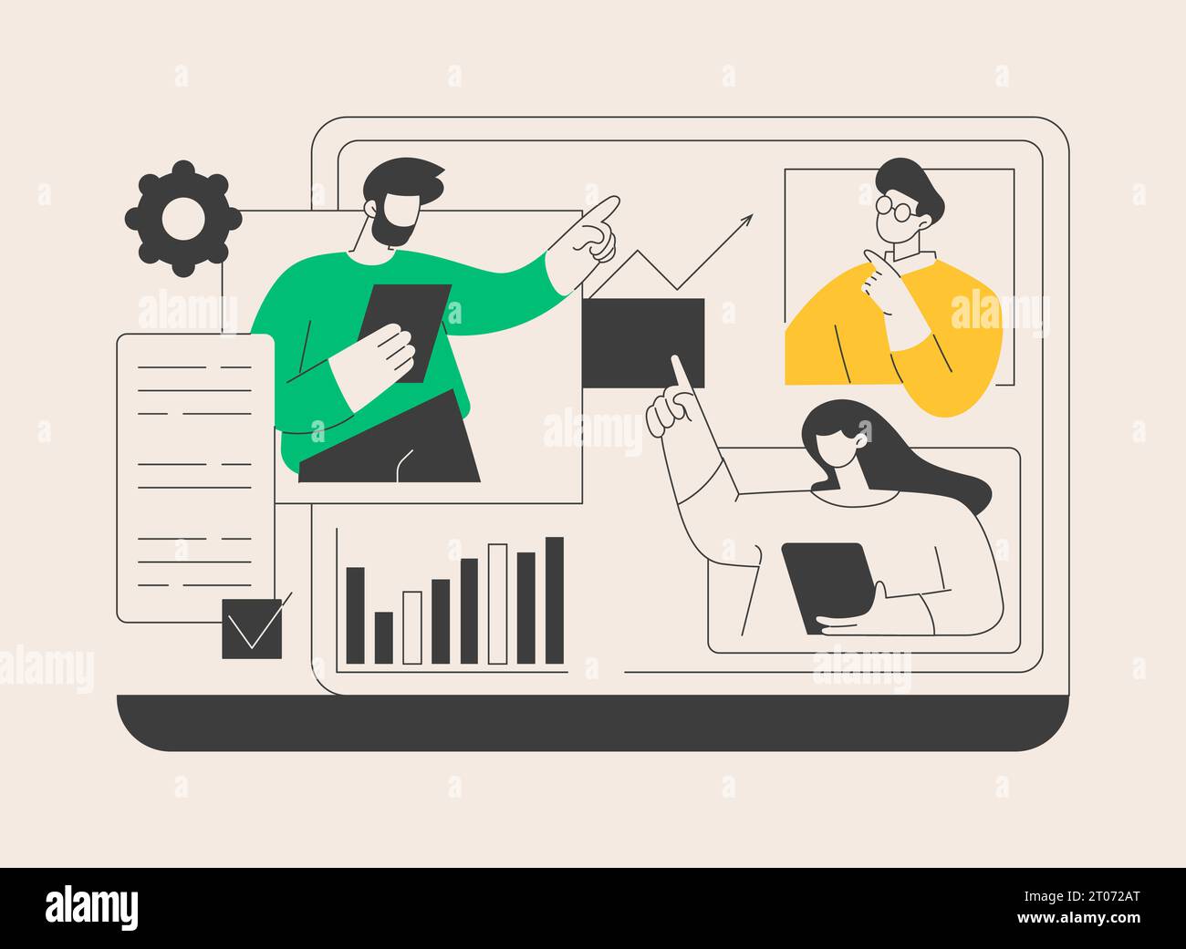 Online tech talks abstract concept vector illustration Stock Vector Image & Art - Alamy