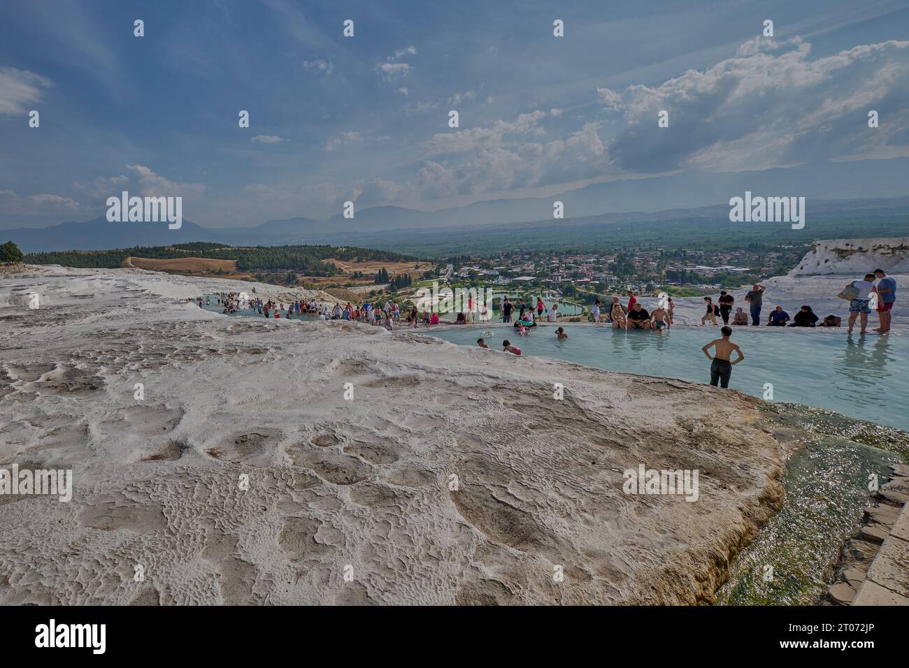 Pamukkale, Denizli Turkey, Travertines of Pamukkale, a Natural thermal ...
