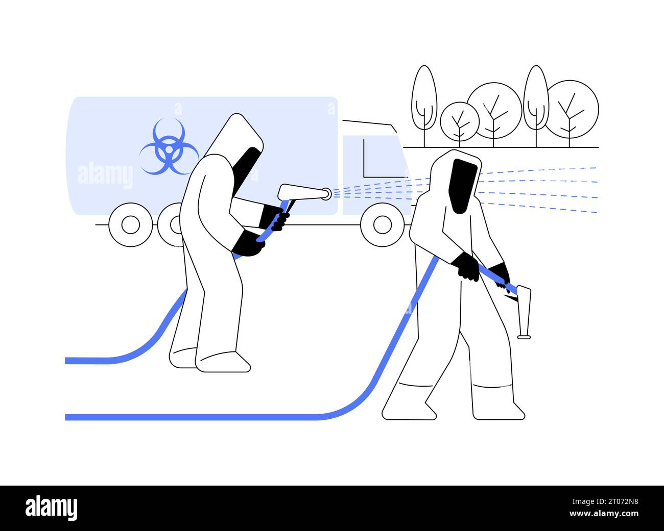 Biohazard emergency response abstract concept vector illustration Stock ...