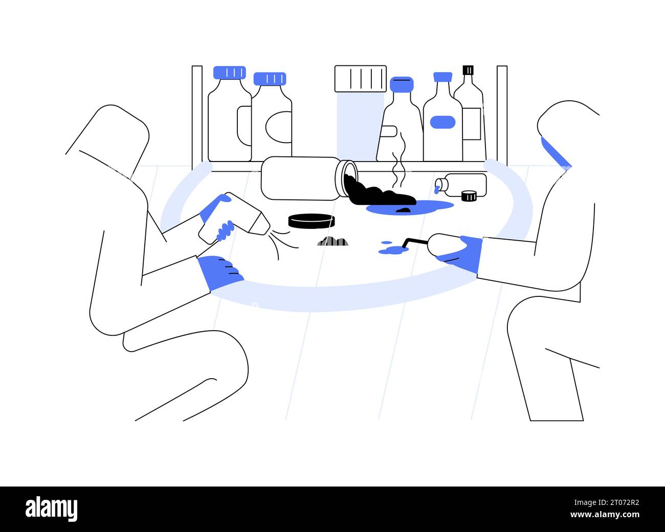 Workplace industrial spill abstract concept vector illustration Stock ...