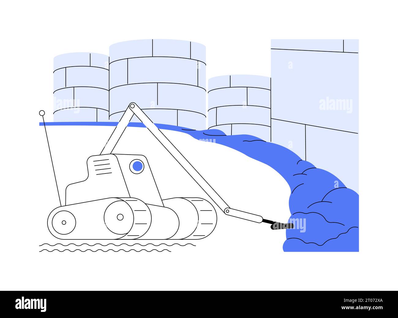 Using robots in radioactive zone abstract concept vector illustration ...
