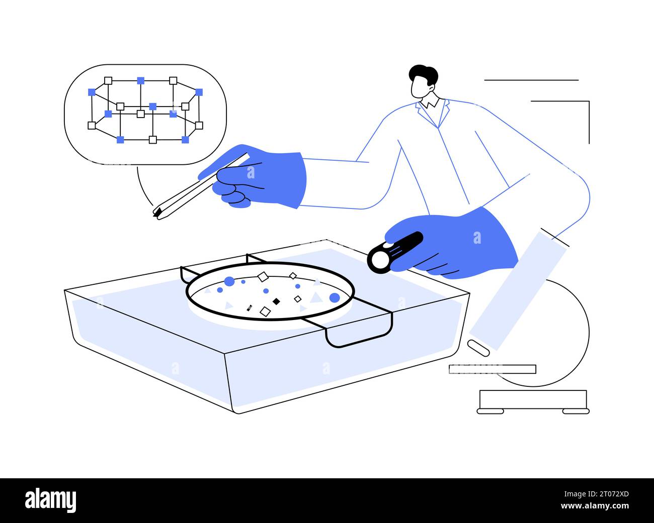 Microplastics Problem Abstract Concept Vector Illustration Stock Vector
