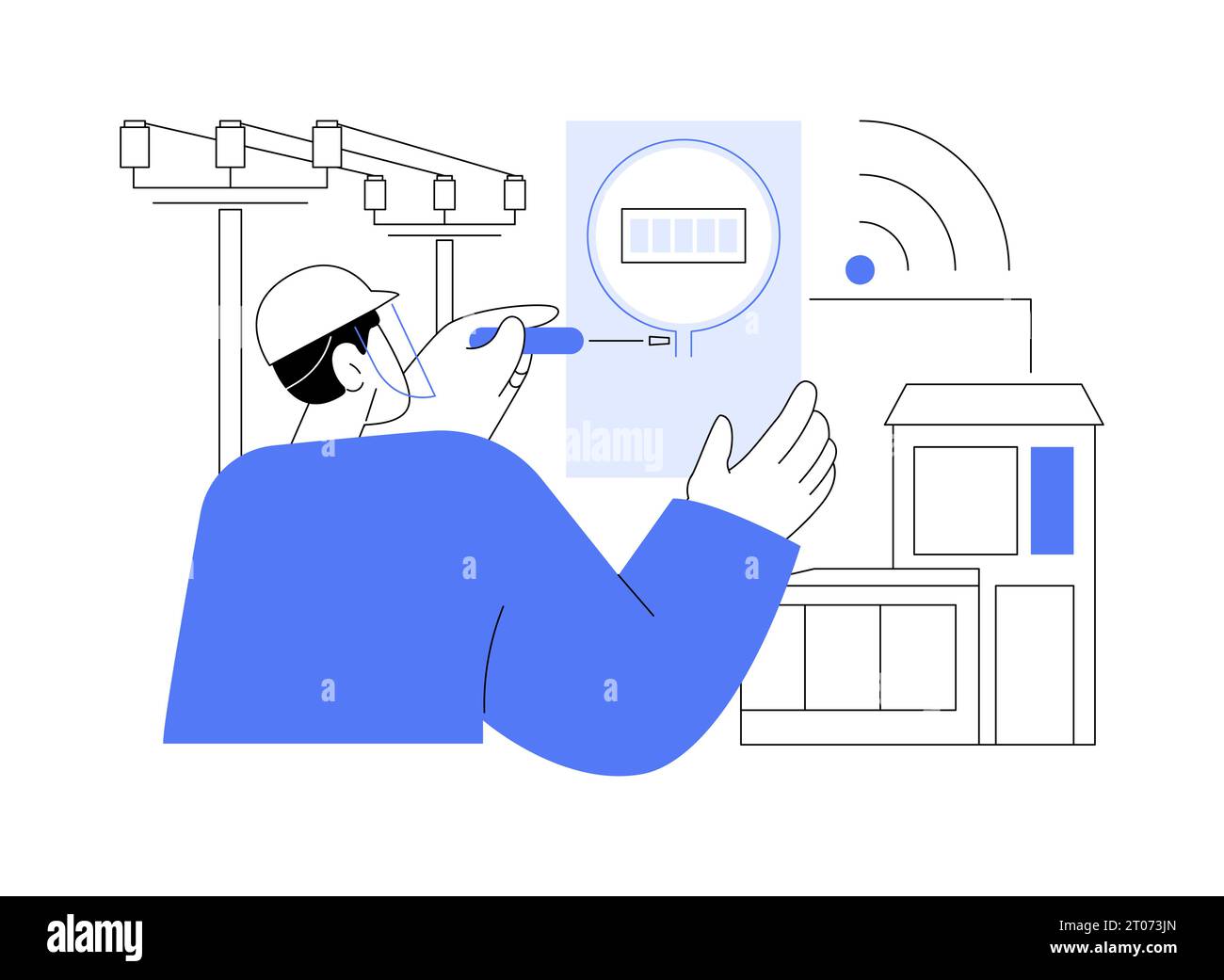 Smart Meter Abstract Concept Vector Illustration Stock Vector Image And Art Alamy