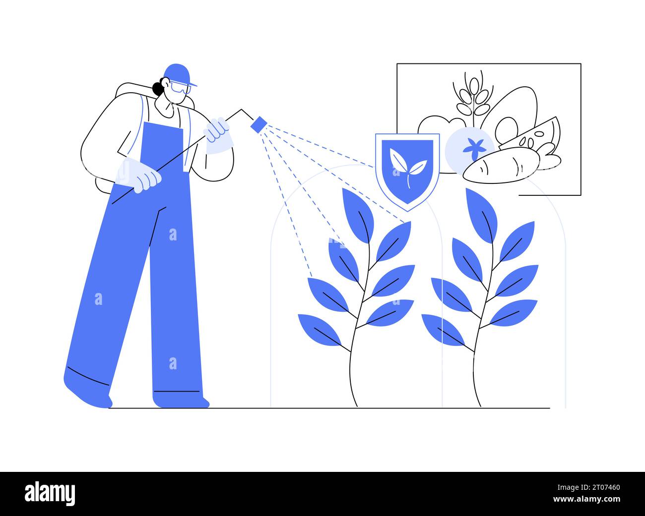 Biological crop protection products abstract concept vector ...