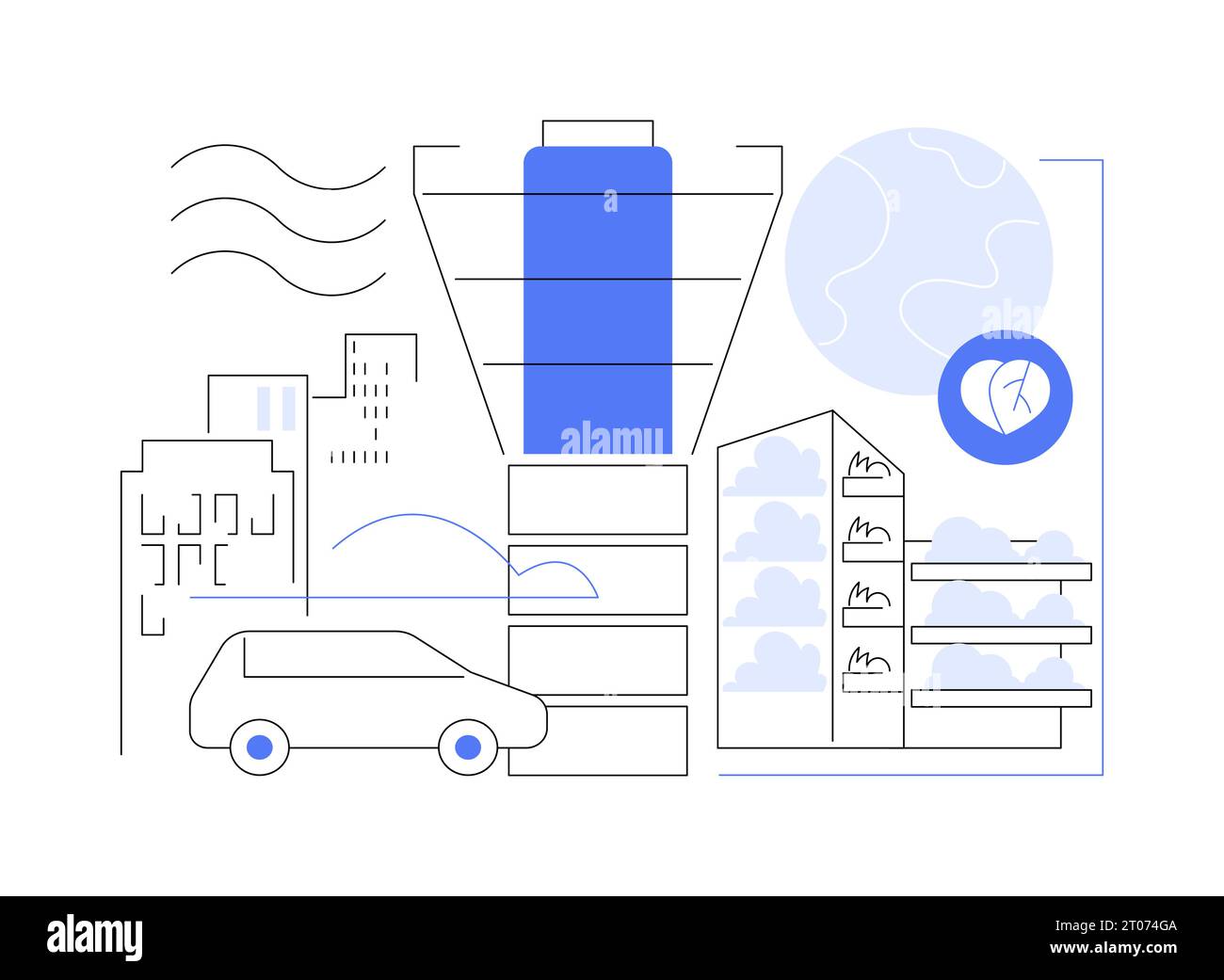 Urban air purification abstract concept vector illustration Stock ...