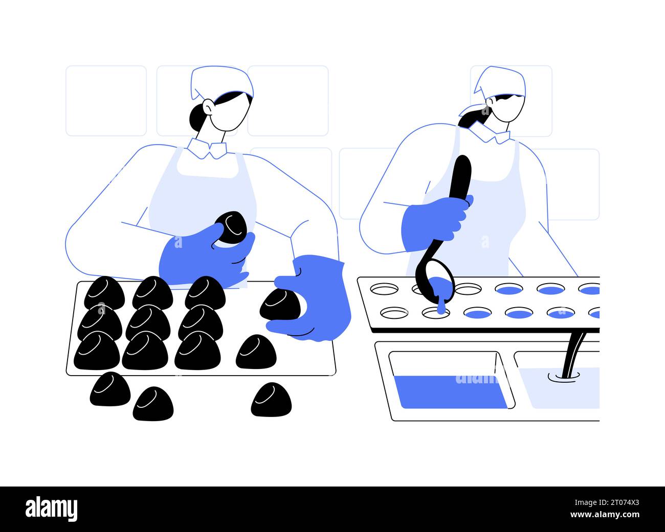 Chocolate factory abstract concept vector illustration Stock Vector ...