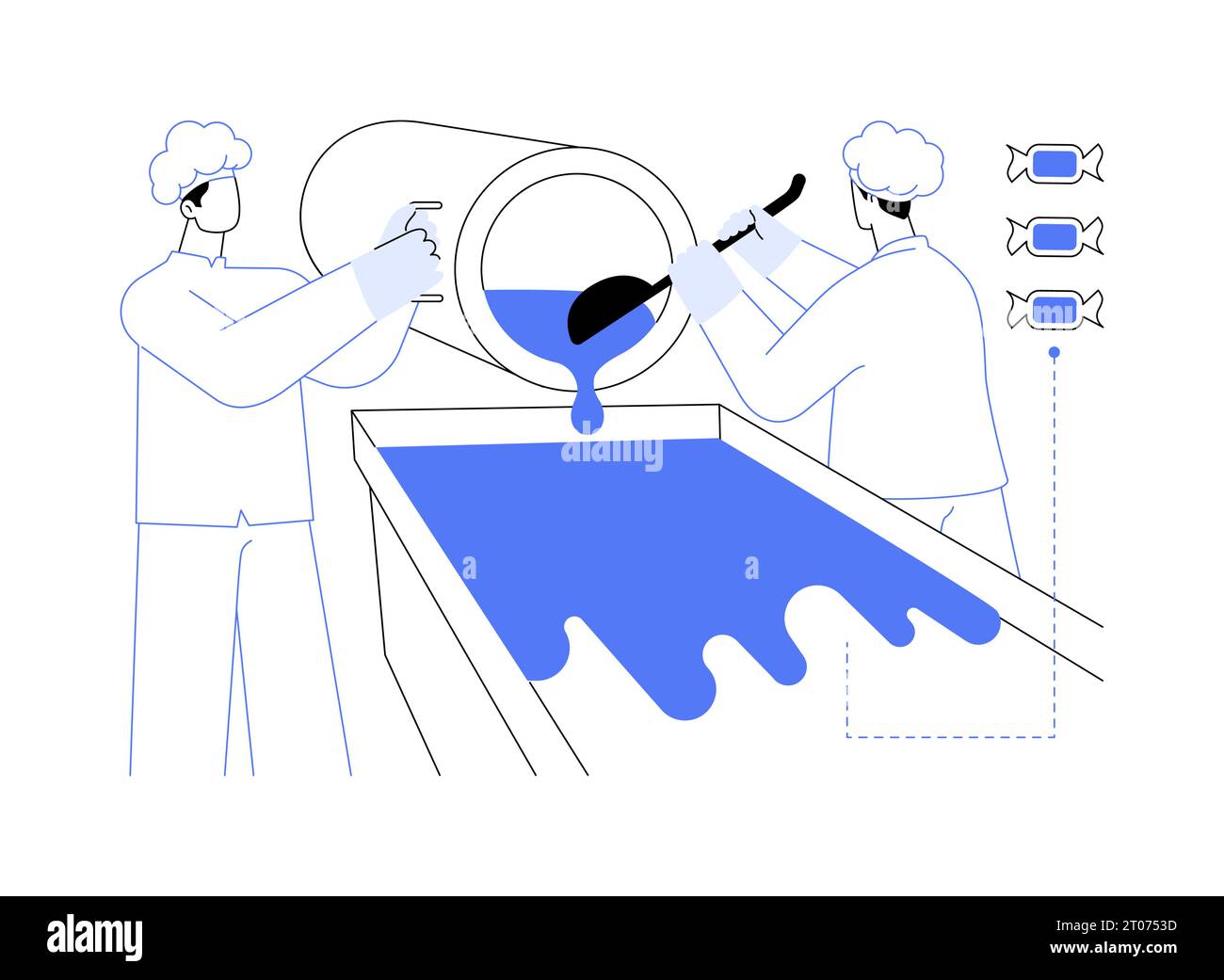 Candy cooling table abstract concept vector illustration Stock Vector ...