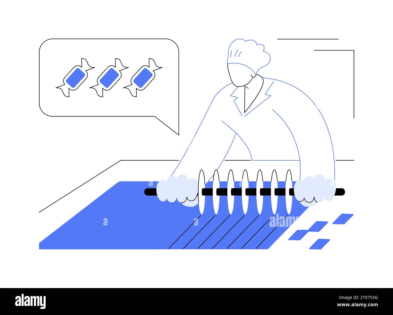 Candy cutting abstract concept vector illustration Stock Vector Image ...