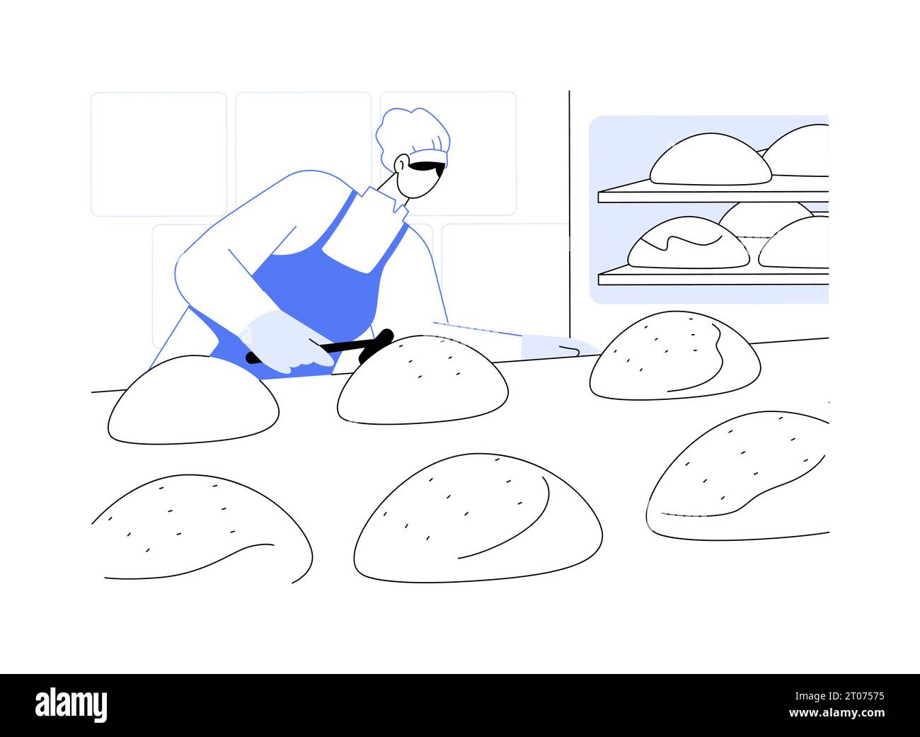 Bread forming abstract concept vector illustration Stock Vector Image ...