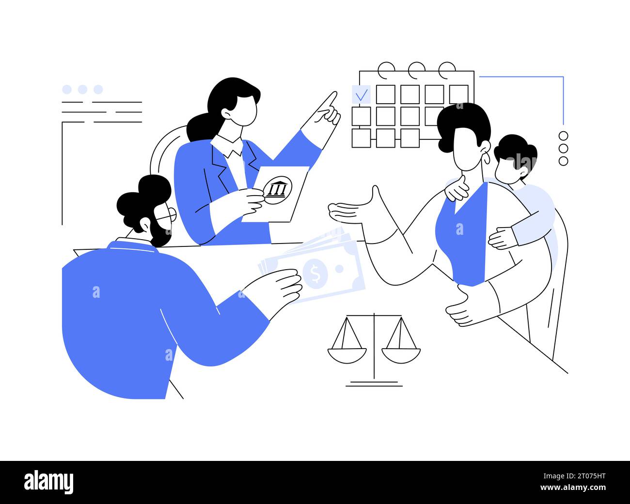 Child support payments abstract concept vector illustration Stock ...