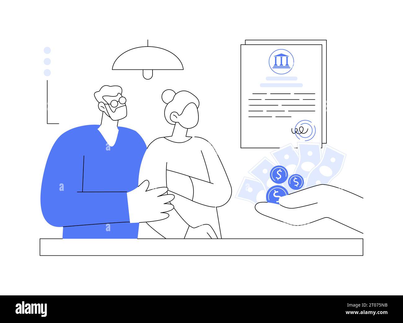 Get retirement benefits abstract concept vector illustration Stock ...