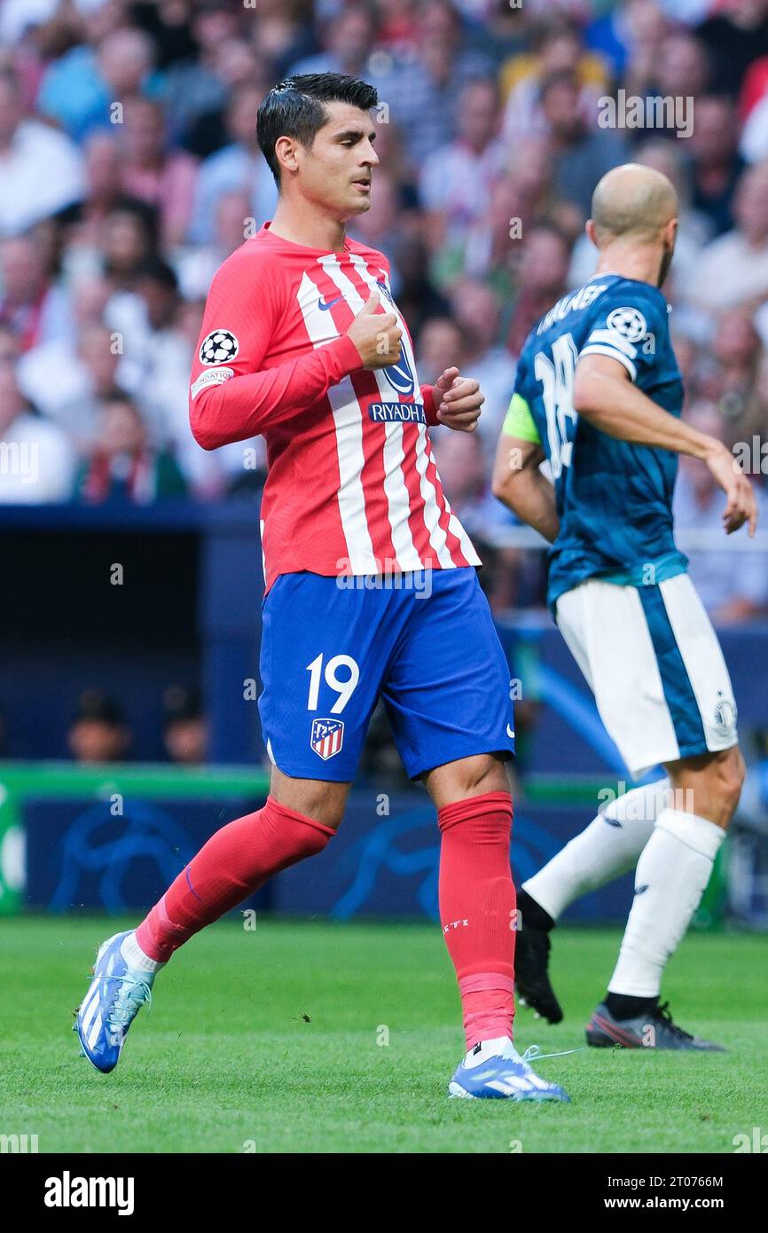 Alvaro Morata of Atletico Madrid during the UEFA Champions League match ...