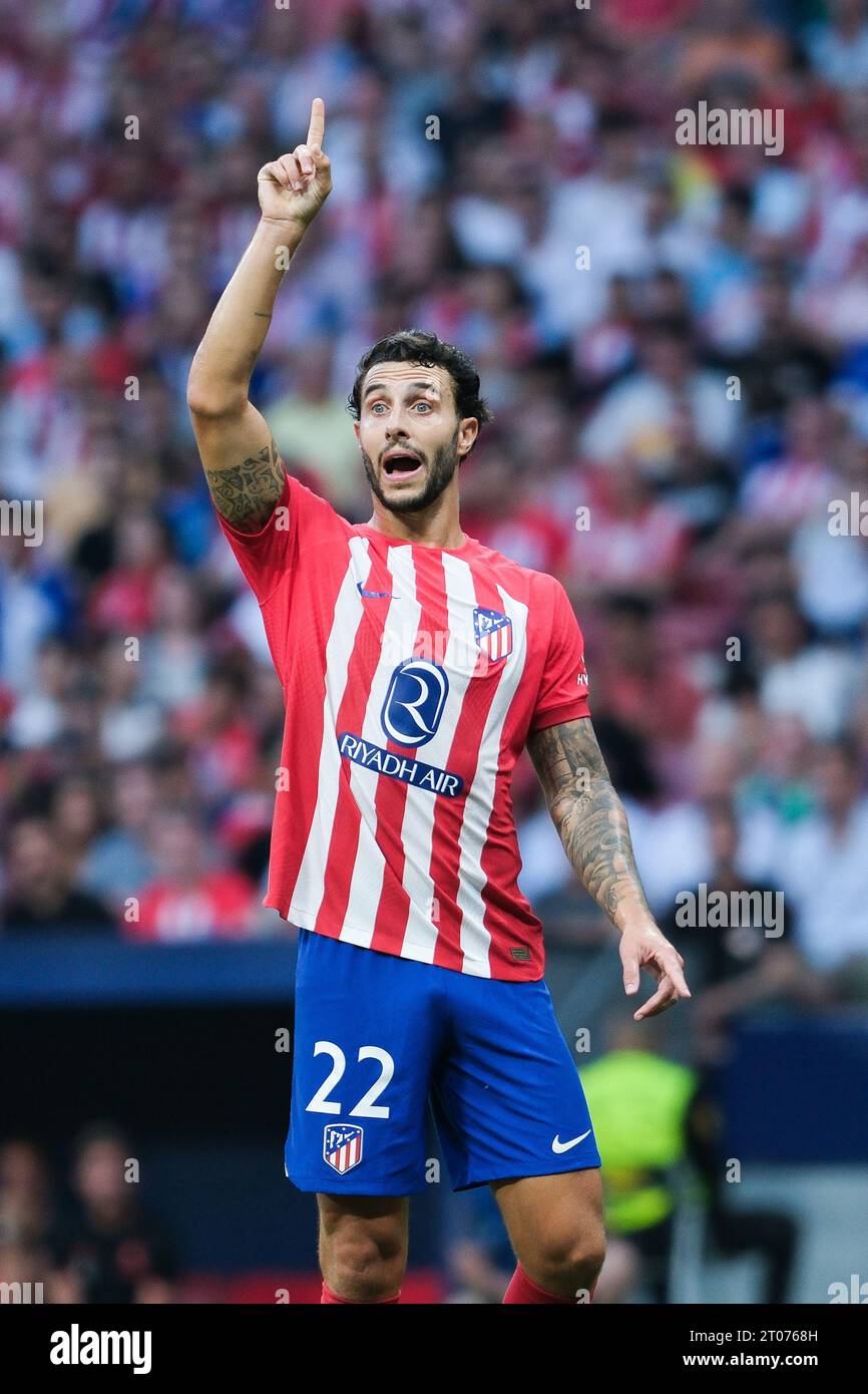 Mario Hermoso of Atletico Madrid during the UEFA Champions League match ...