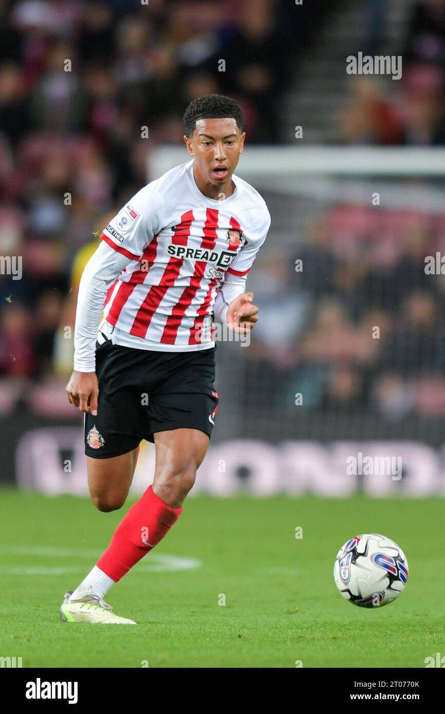 Sunderland's Jobe Bellingham during the Sky Bet Championship match ...