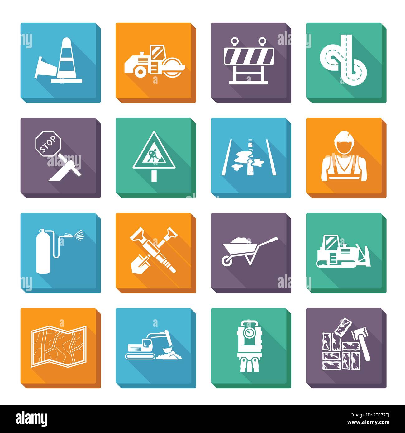 Construction icons machines hi-res stock photography and images - Alamy