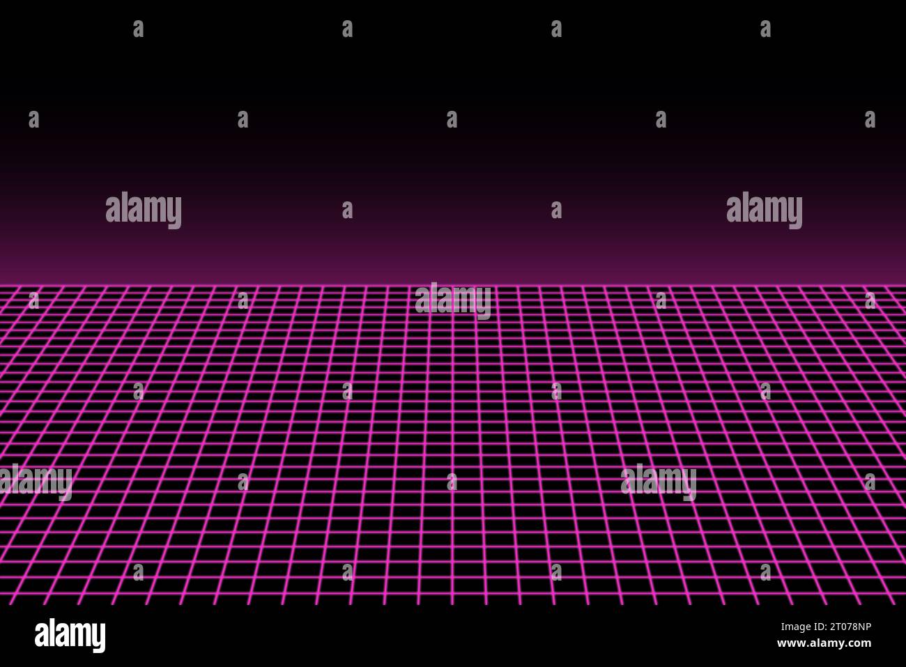 Purple 3D grid from the 80s with atmospheric glow Stock Photo - Alamy