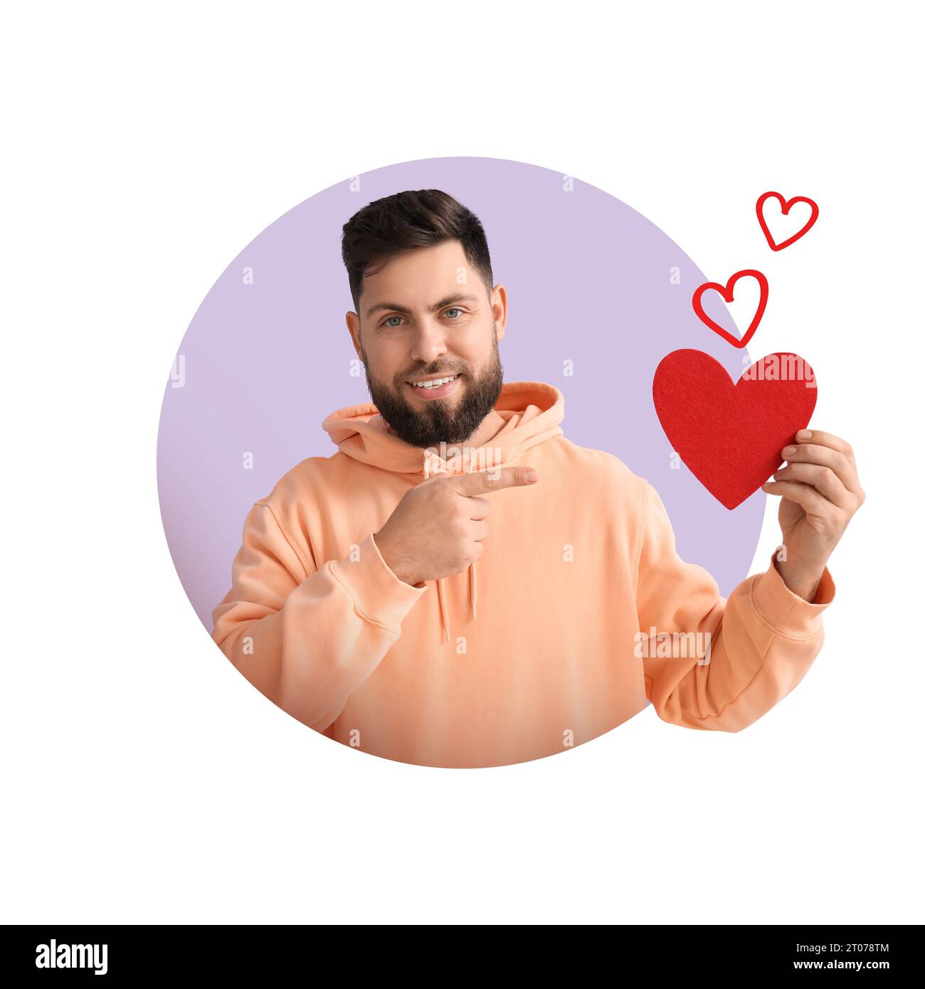 Handsome bearded man paper Cut Out Stock Images & Pictures - Alamy