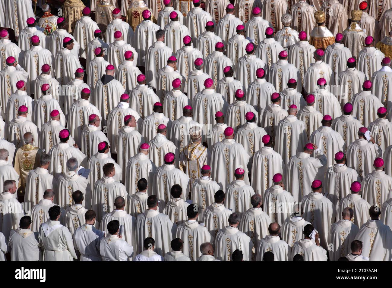 Vatican City, Vatican, 04 October 2023. Bishops and cardinals attend a ...