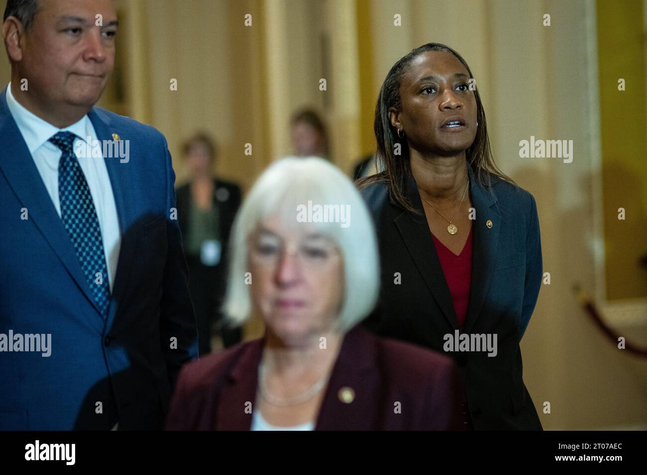 Washington, USA. 04th Oct, 2023. Senator Laphonza Butler (D-CA) arrives ...
