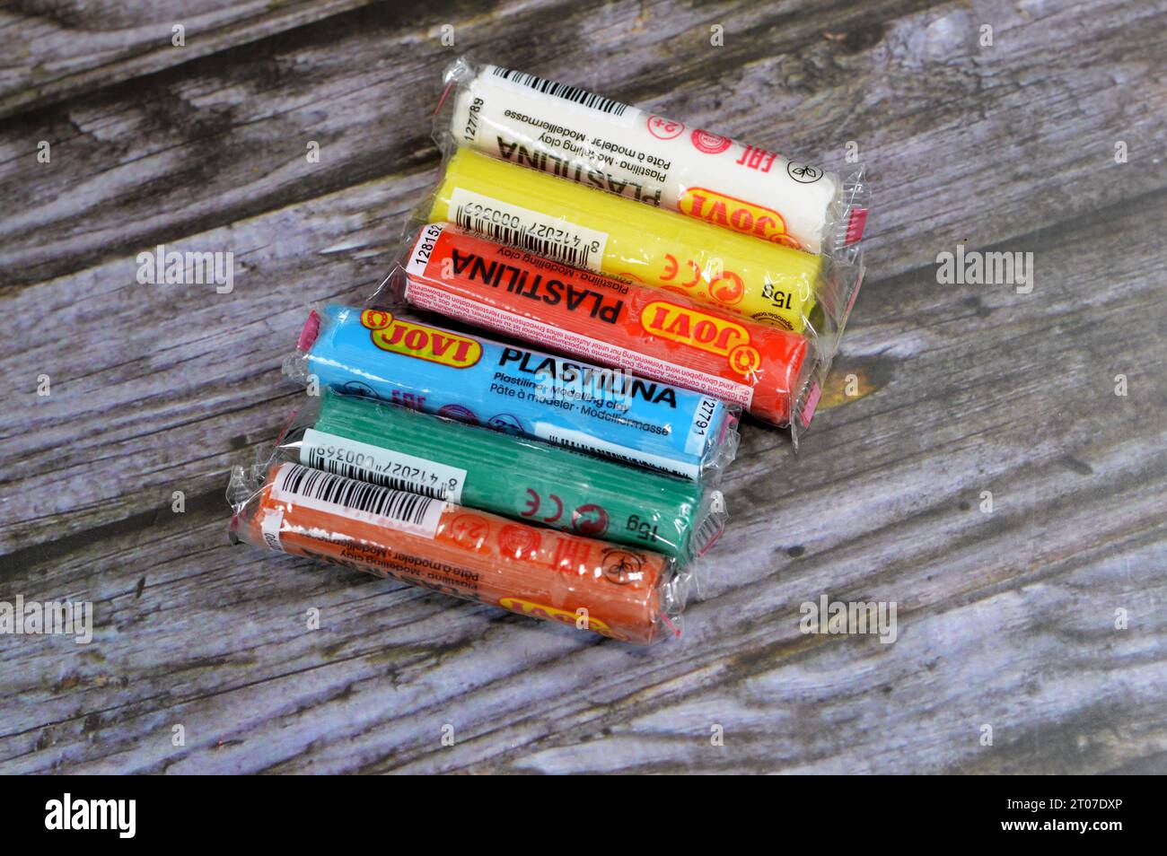 Cairo, Egypt, September 27 2023: Jovi Explore Plastlina modelling clay ...