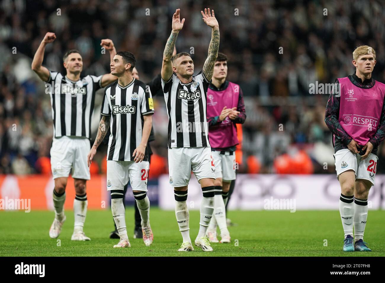 Newcastle, UK. 04th Oct, 2023. Newcastle United defender Kieran ...