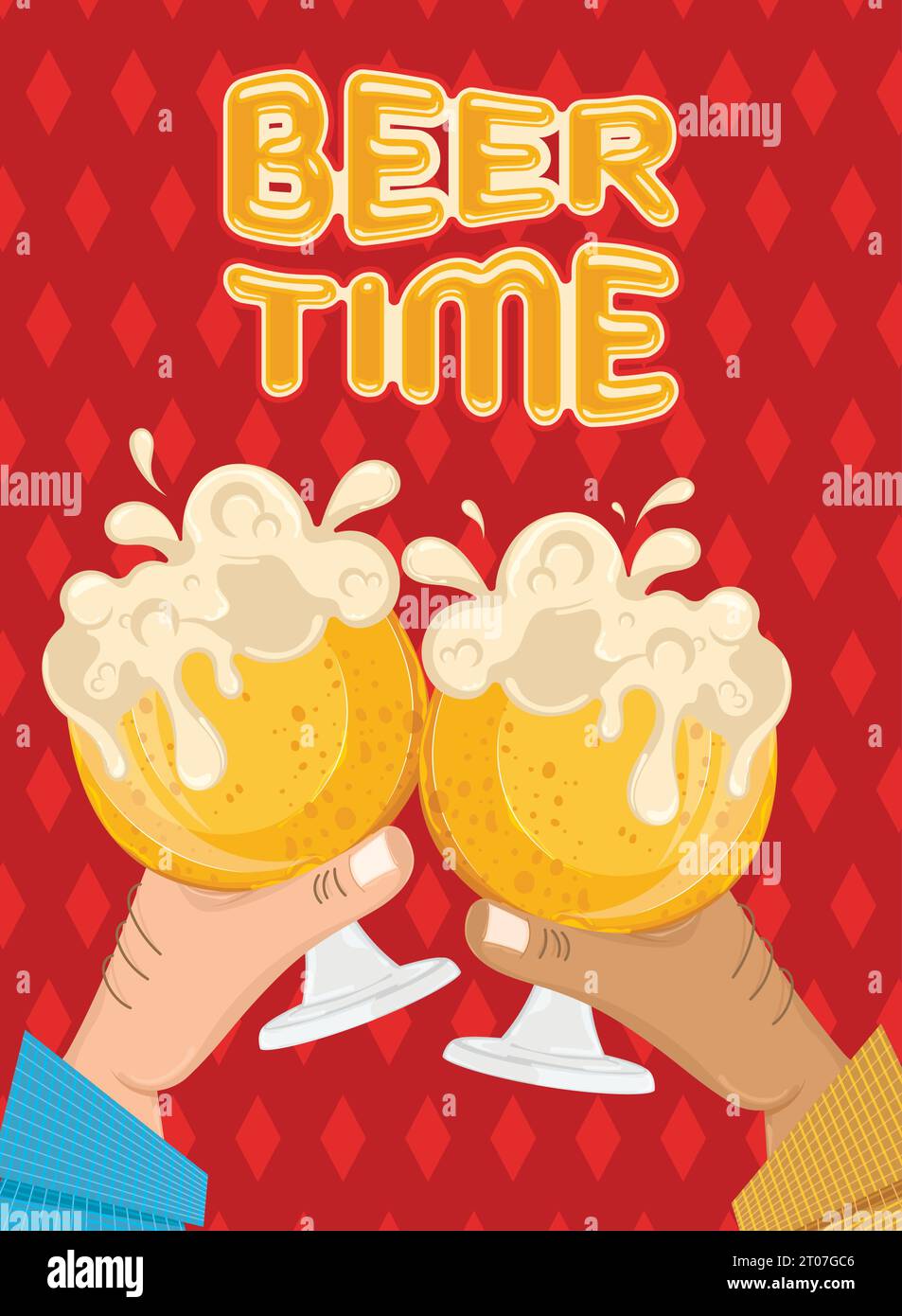 Beer time poster glass hi-res stock photography and images - Alamy