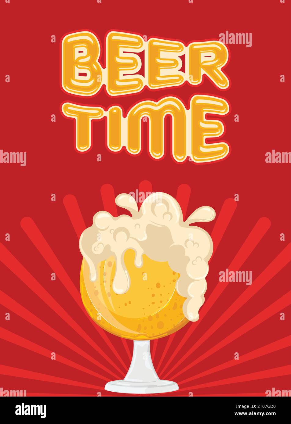 Beer time poster glass hi-res stock photography and images - Alamy