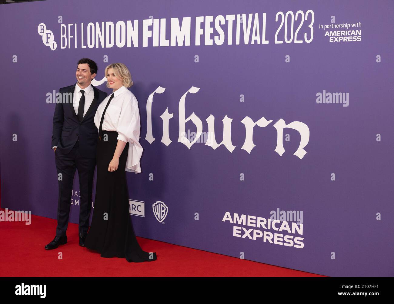 London, UK. 04 October, 2023. Josey McNamara and Emerald Fennell attend ...