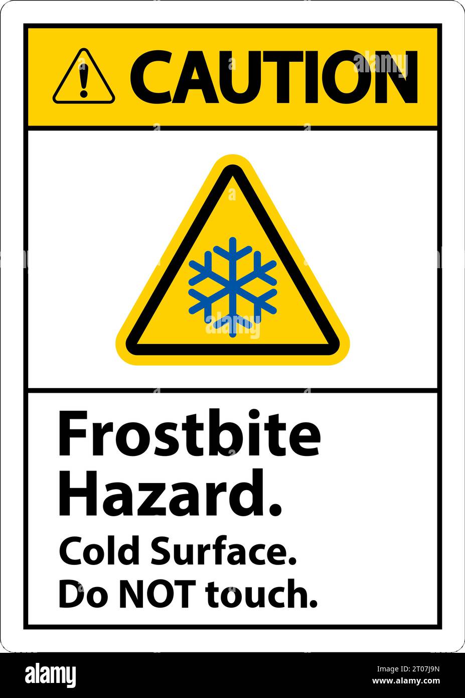 Caution Sign Frostbite Hazard, Do not Touch Cold Surface Stock Vector ...