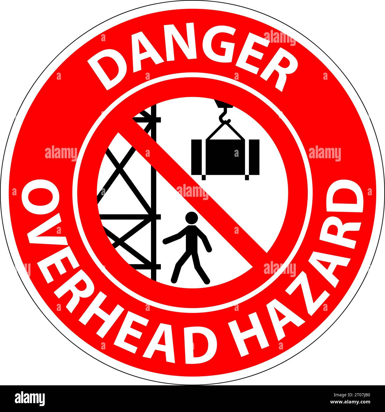 Danger Sign Overhead Hazard Stock Vector Image & Art - Alamy