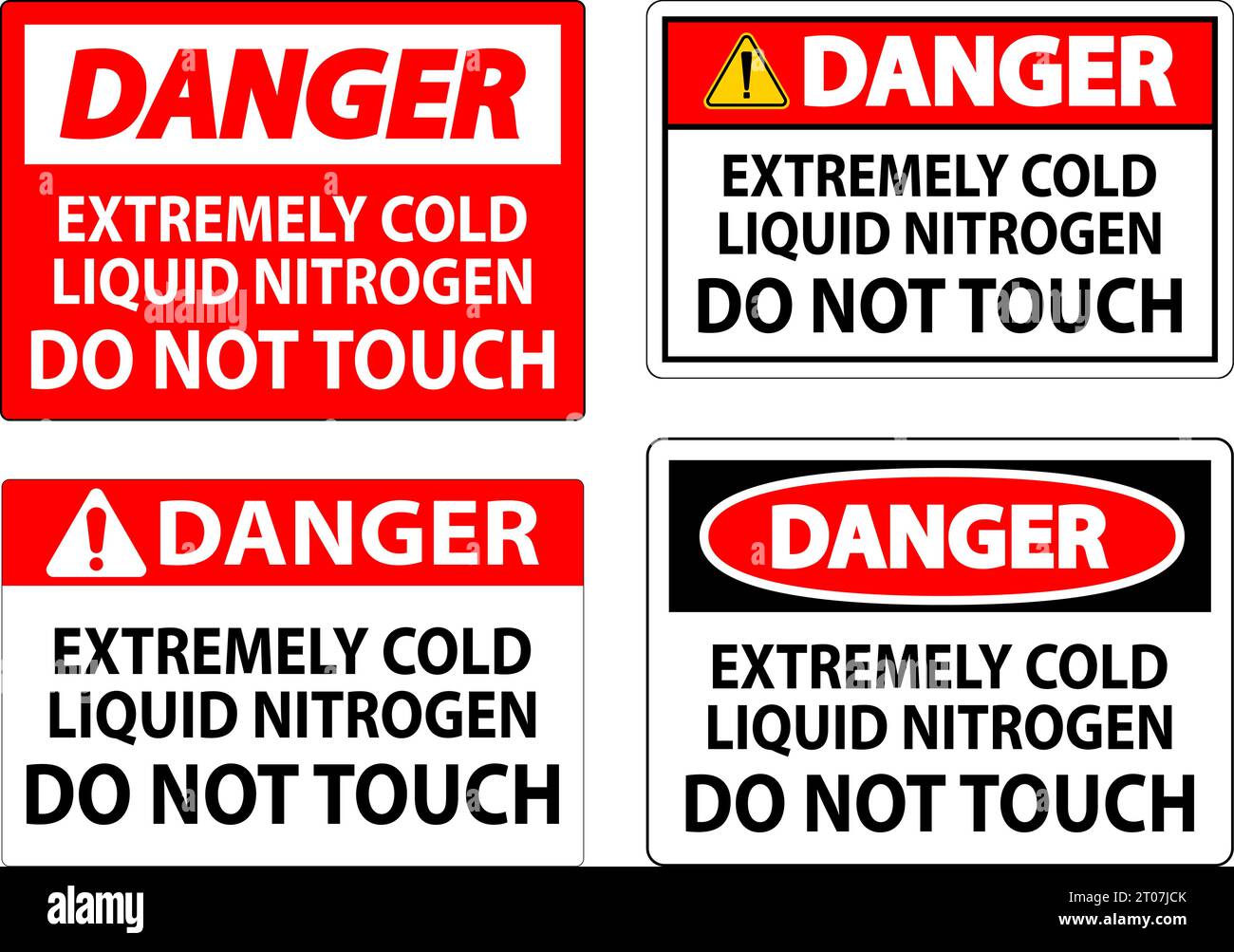 Liquid nitrogen warning sign hi-res stock photography and images - Alamy